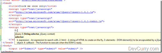 Visual Studio jQuery Intellisense over CDN Visual Studio jQuery Intellisense over CDN